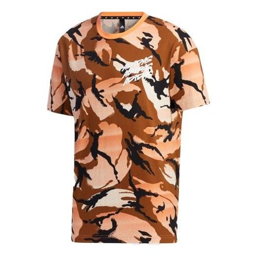 adidas Ub Gfx T Aop Sports Camouflage Printing Short Sleeve 'Orange ...