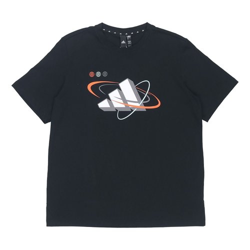 adidas Ub Gfx T Bos Logo Printing Sports Round Neck Short Sleeve 'Black ...