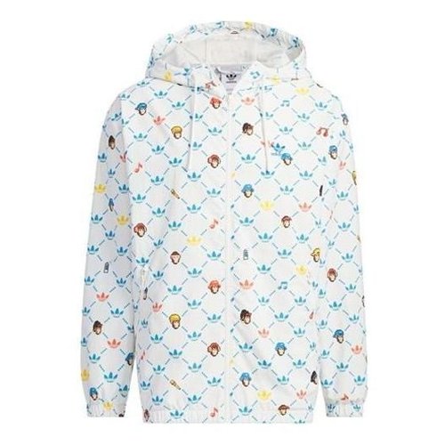 adidas x Monkey Kingdom Windbreaker Jacket 'White Multicolor' - IP1790 ...