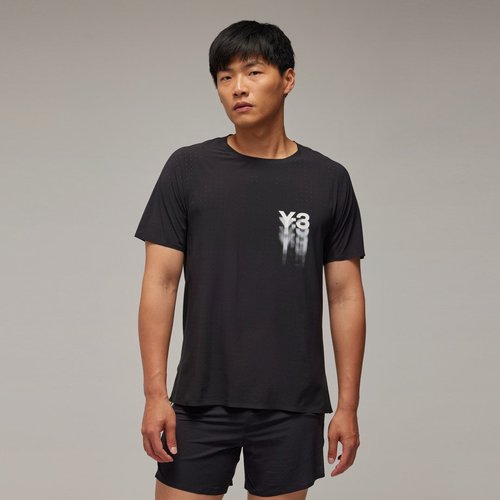 adidas Y-3 Running Short Sleeve Tee 'Black' - IN8743 | Solesense