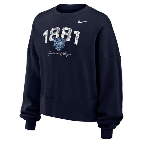 Nike College Phoenix Fleece Spelman College Crew-Neck Sweatshirt 'Navy ...