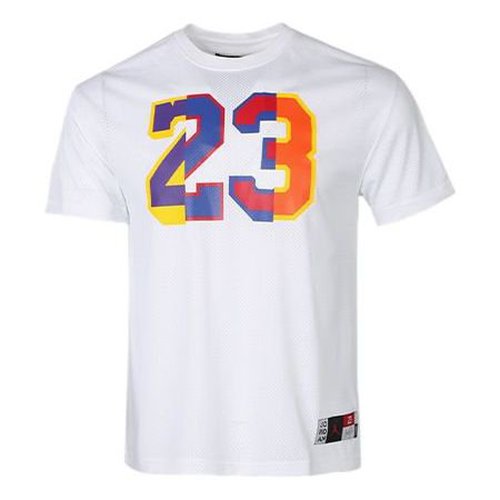 Air Jordan Dna Printing Mesh Breathable Sports Round Neck Short Sleeve 'White' - AV0117-100 ...