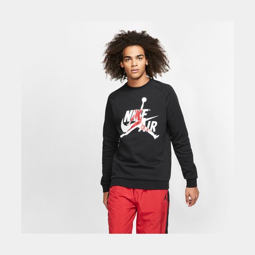 Air Jordan Jumpman Classics Fleece Crew Neck Sweater 'Black' - BV6006 ...