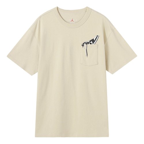 Air Jordan Sneaker Solid Color Alphabet Pocket Sports Short Sleeve ...