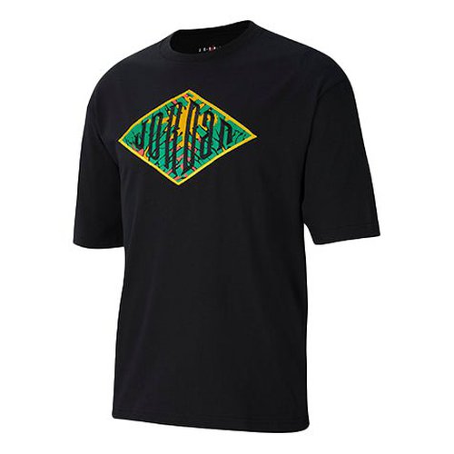 Air Jordan Sport DNA Embroidered Printing Logo Short Sleeve 'Black ...