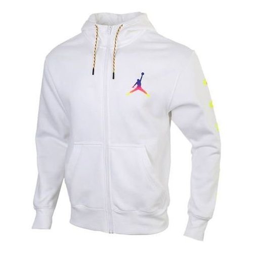 Air Jordan Sports Fleece Lined Hooded Jacket 'White' - CU9123-100 ...