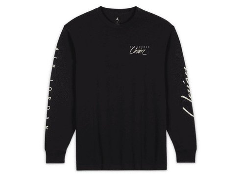 Air Jordan x Union MJ Long Sleeve Tee Shirt Asia Sizing 'Black ...