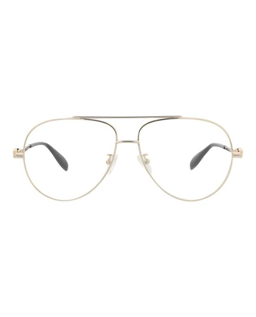 Alexander McQueen AviatorFrame Metal Optical Frames 'Gold Gold ...