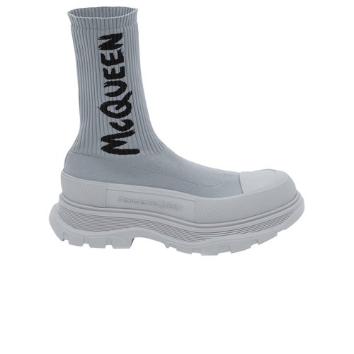 Alexander McQueen Tread Slick Boot 'Graffiti - Grey' - 705671W4TV11817 | Solesense