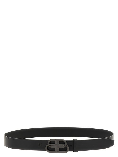 Balenciaga Black Leather Bb Belt '1000' - 5703701CH551000 | Solesense