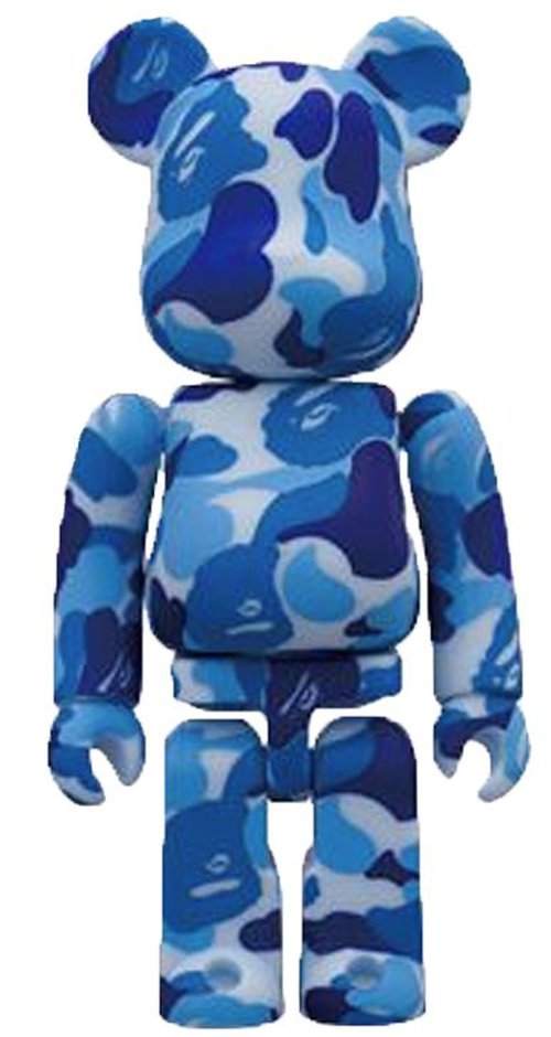 Bearbrick A Bathing Ape Play 100% Camo Blue 'Multicolor' | Solesense