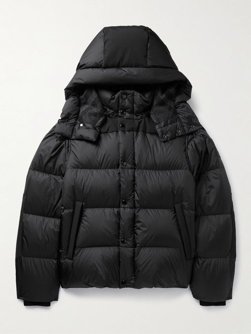 Burberry Convertible Logo-Appliquéd Quilted Shell Hooded Down Jacket ...