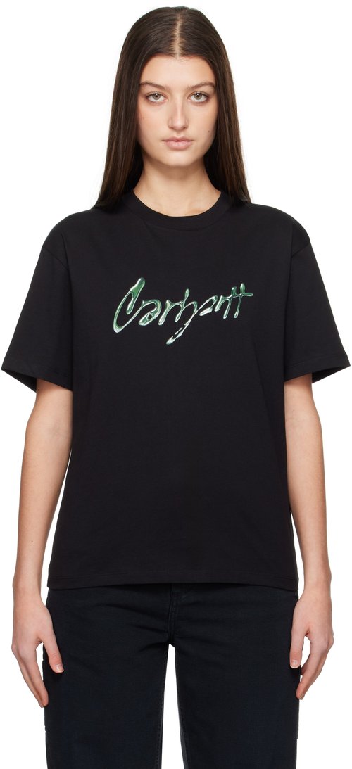 Carhartt WIP Drip Script T-shirt 'Black' - I034404_89_XX | Solesense