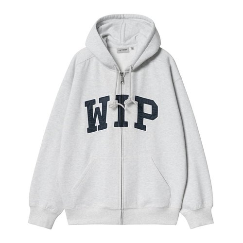 Carhartt WIP Carhartt Melange Light Grey Cotton Blend Hooded Wip Sweat ...
