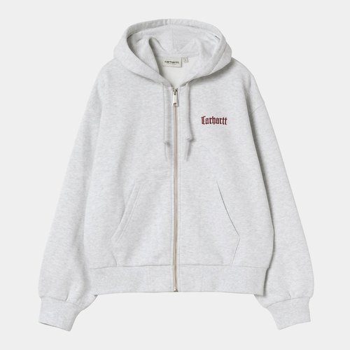 Carhartt WIP W' Hooded Schooling Jacket 'Ash Heather Stone Washed ...