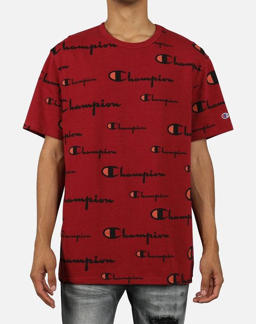 Champion ALL-OVER SCRIPT LOGO 'Burgundy' - T1919S-8T | Solesense