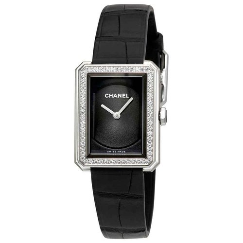 CHANEL Boy-Friend Guilloche Dial Ladies Watch H4883 'Black/Silver Tone ...