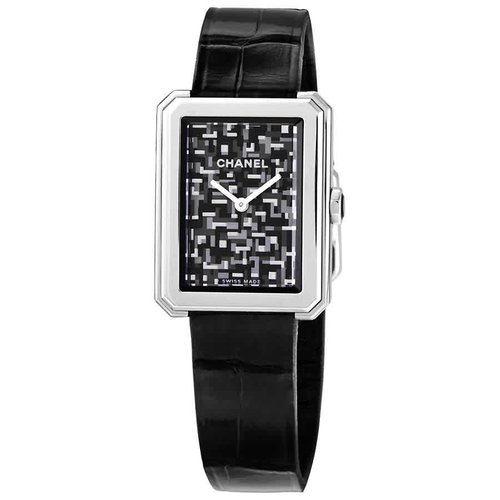 CHANEL Boy-Friend Tweed Small Quartz Ladies Watch H6127 'Black/Silver ...