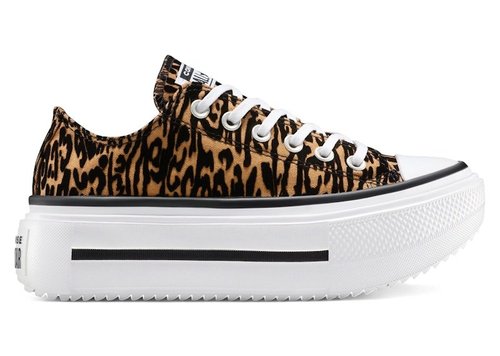 Converse Chuck Taylor All Star Lift Double Stack Platform Leopard Print ...