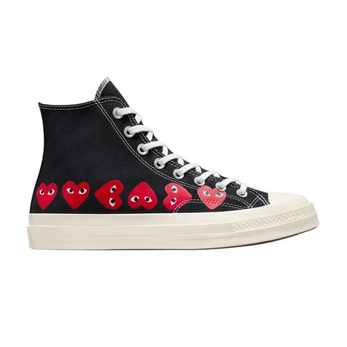Converse Comme des Garçons PLAY x Chuck 70 High 'Multi Heart - Black ...