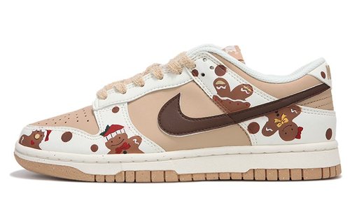 Custom Shoes Nike Dunk Low 'Milk Tea Polka Dot Gingerbread Bear ...