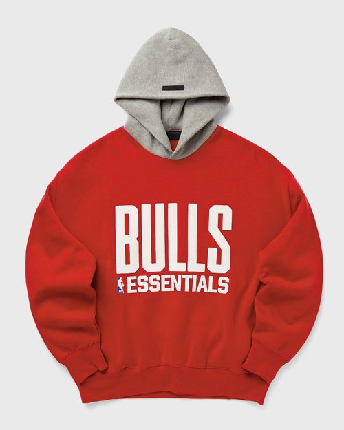 Fear of God Essentials x NBA Bulls Sports Fit Hoodie 'Red/Concrete ...