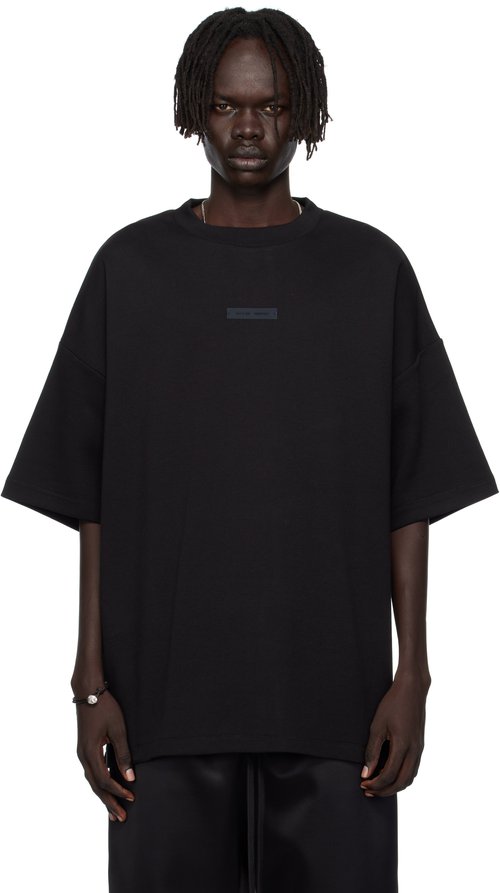 Fear of God Essentials Pique 90's Short-Sleeve Tee 'Jet Black ...