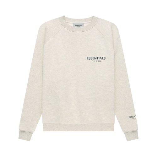 Fear of God Essentials Pullover Crewneck 'Light Heather Oatmeal' - 192SU212082F | Solesense