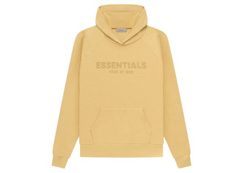 Fear of God Essentials Waffle Raglan Hoodie 'Light Tuscan' | Solesense