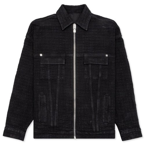 Givenchy Zipped 4G Rivet Denim Jacket 'Black' - BM00Q550P7-001 | Solesense