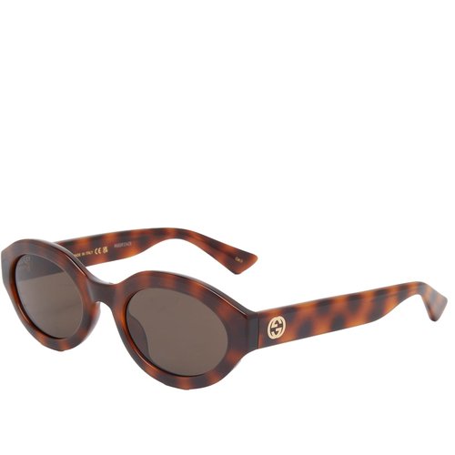 Gucci Oval Sunglasses 'Havana-Havana-Brown' - GG1579S-002 | Solesense