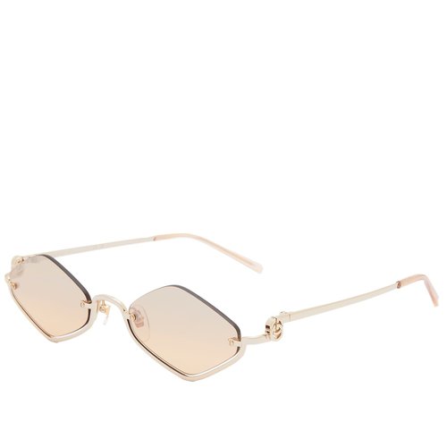 Gucci Geometric Sunglasses 'Gold-Gold-Orange' - GG1604S-003 | Solesense