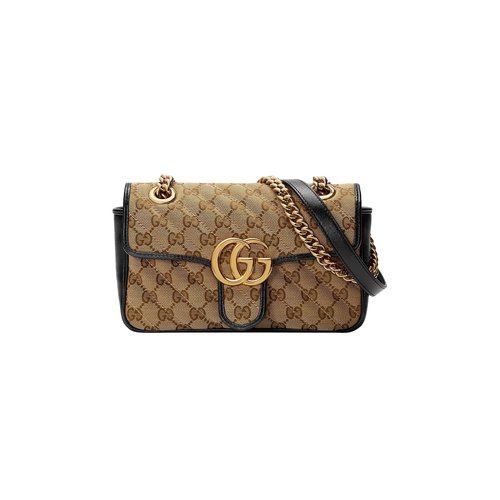 Gucci GG Marmont Mini Bag 'Beige Ebony/Nero' - 446744-HVKEG-9772 ...