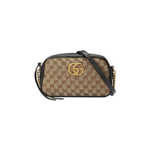 Gucci GG Marmont Small Shoulder Bag 'Beige Ebony/Nero' - 447632-HVKEG ...