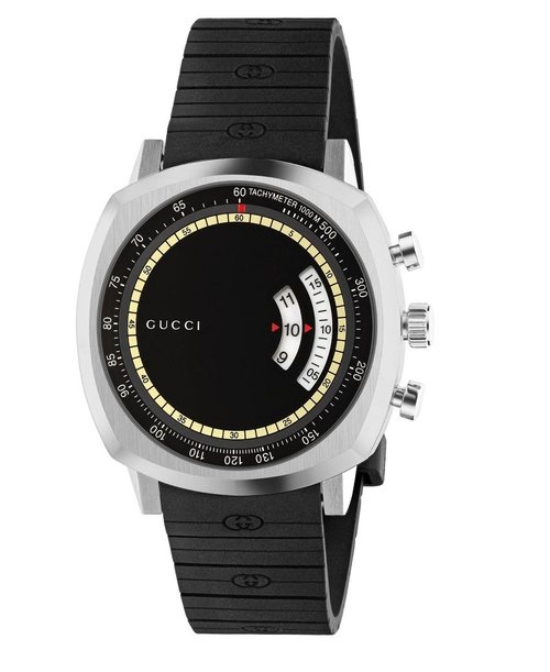 Gucci Grip Quartz Dial Watch YA157301 'Black/Red/Silver Tone' - YA1573 ...