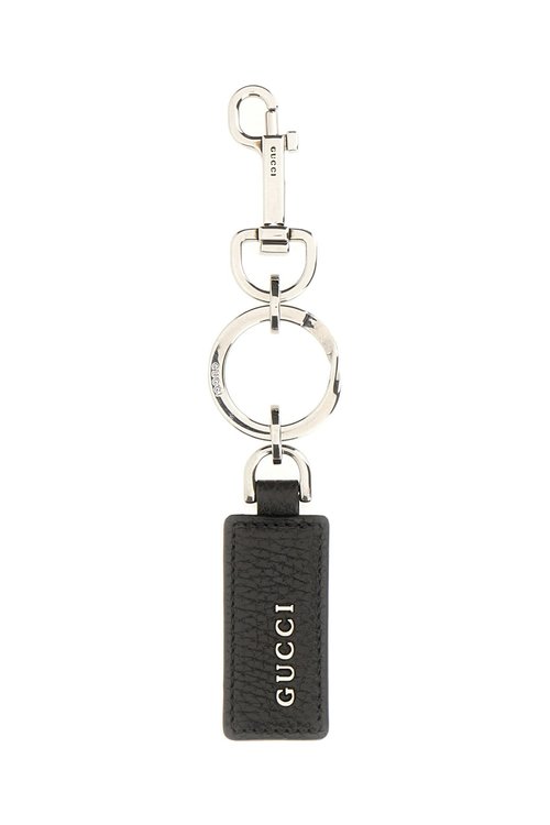 Gucci Metal And Leather Key Ring - 795293AABXM_1000 | Solesense