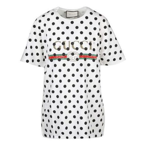 Gucci With Round Neck And Wave Dot Letters For 'White' - 615044-XJCLK ...