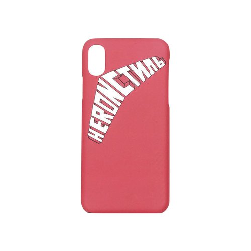 Heron Preston Style Logo iPhone XS Cover 'Fuchsia/White ...