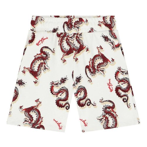 KENZO All-Over Dragon Print Shorts 'White' - K60012-121 | Solesense