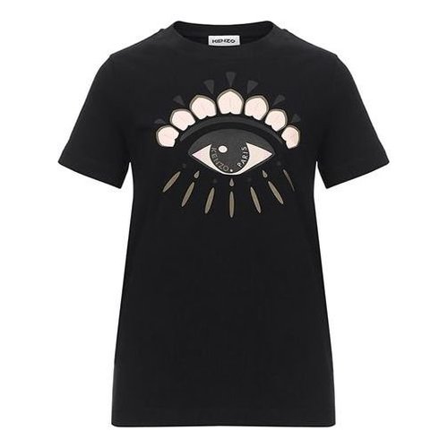 KENZO Eye Pattern Alphabet Printing Short Sleeve 'Black' - FA62TS8454YD ...