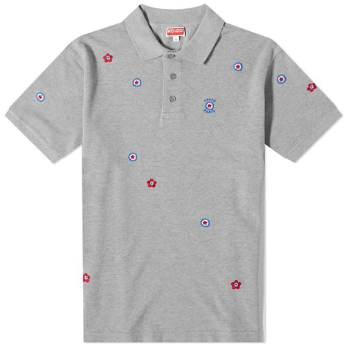 KENZO Pearl Target Embroidered Polo Shirt 'Grey' - FD65PO5274PU-94 ...