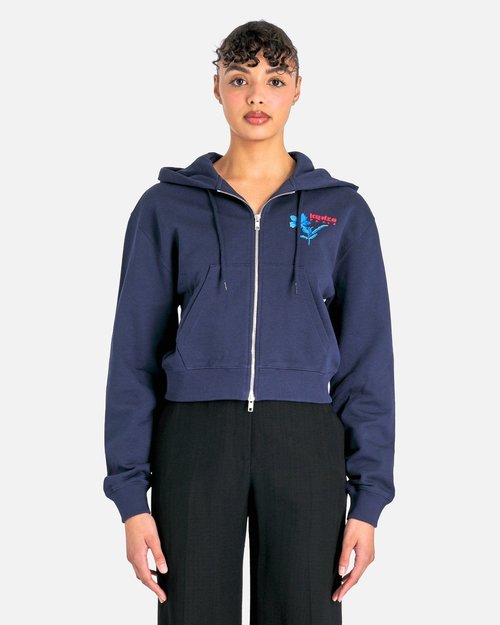 KENZO Zip Up Hoodie 'Midnight Blue' - FE52SW1184MI.-77-S-S | Solesense