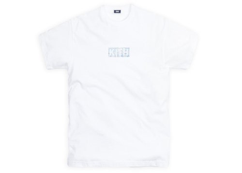 Kith Blue Tile Classic Logo Tee Shirt 'White' | Solesense