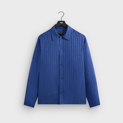 Kith Crest Logo Boxy Collared Overshirt 'Bow' - M033355-5062 | Solesense