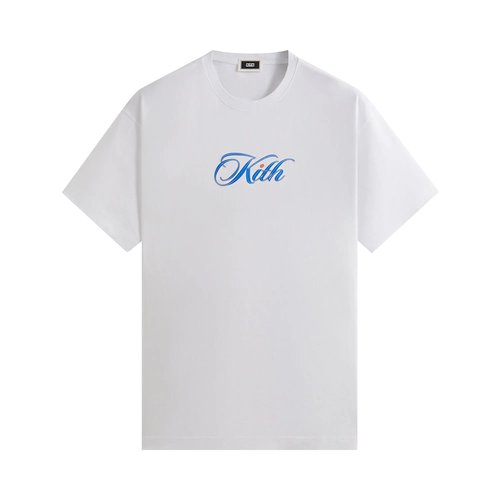 Kith Cursive Logo Tee 'White' - KHM031566 101 | Solesense