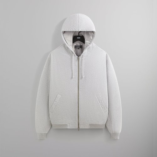 Kith Fleece Avery Hooded Bomber Jacket 'Light Heather Grey' - M010777 ...