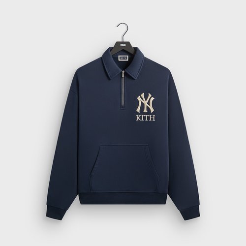 Kith for the New York Yankees Quarter Zip Popover Sweatshirt 'Nocturnal ...