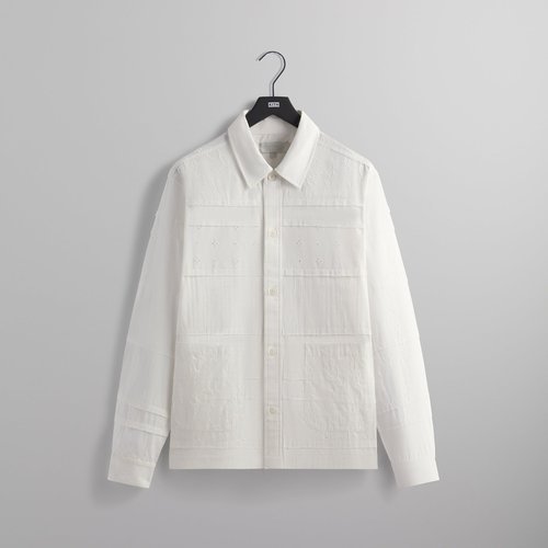 Kith Mixed Embroidery Boxy Collared Overshirt 'White' - M032071-101 ...