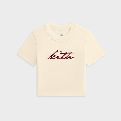 Kith Signature Logo Mulberry II Tee 'Sandrift' - K031093-104 | Solesense