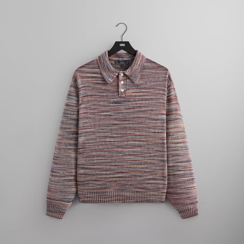 Kith Space Dye Harmon Rugby Pullover Dewberry SS25 KHM032991-593 ...